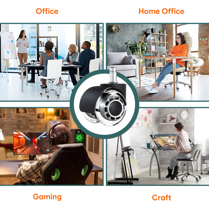 Corvids 2-Inch Universal Fit Dual Caster Wheels | 5-Year Warranty