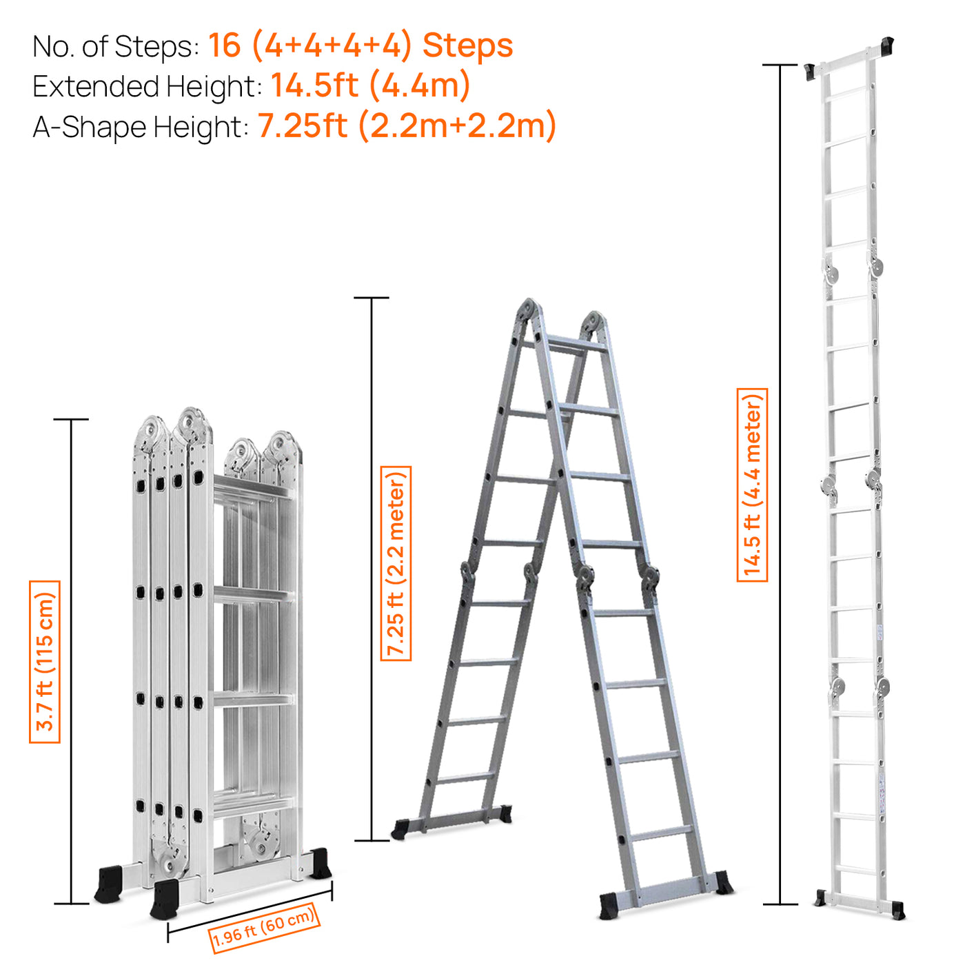 Buy 14 Ft Aluminium Multipurpose Super Ladder | 2-Year Warranty