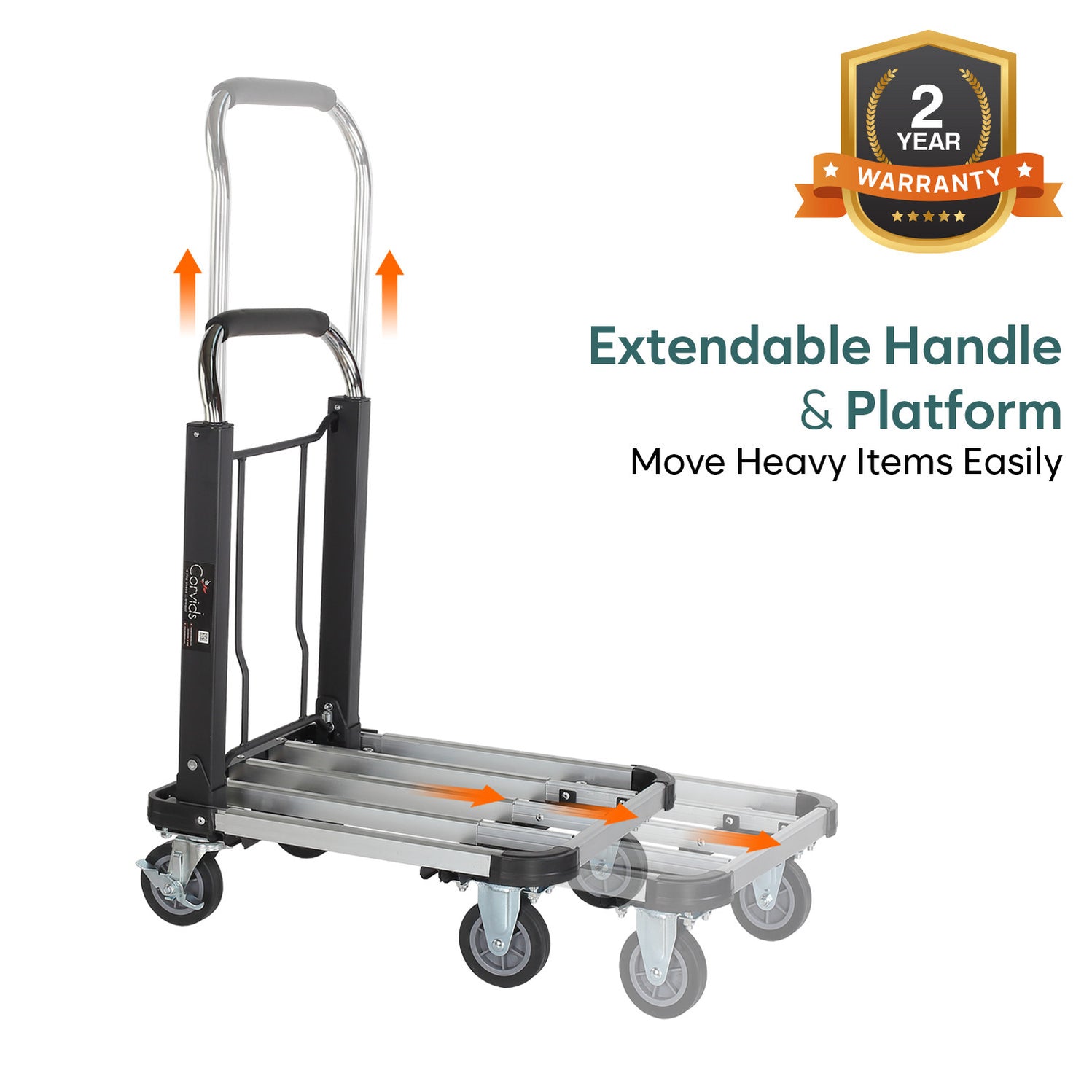 Buy 150 Kg Aluminium Extendable Hand Platform Trolley Online
