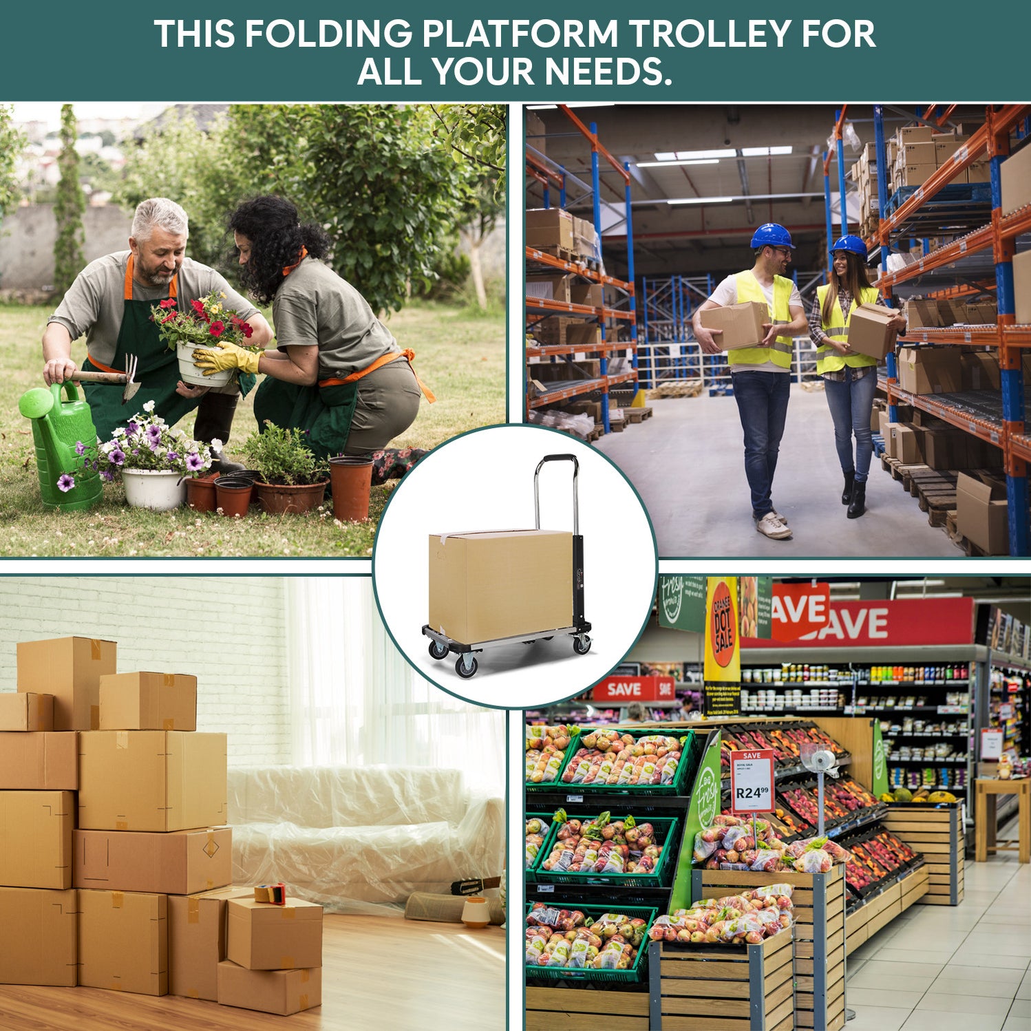 Buy 150 Kg Aluminium Extendable Hand Platform Trolley Online