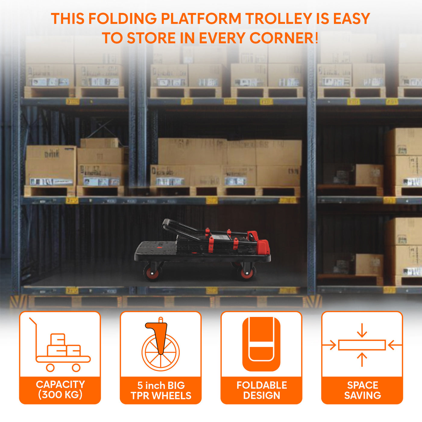 Corvids 300 Kg Platform Trolley with Basket Cage | Shop Online