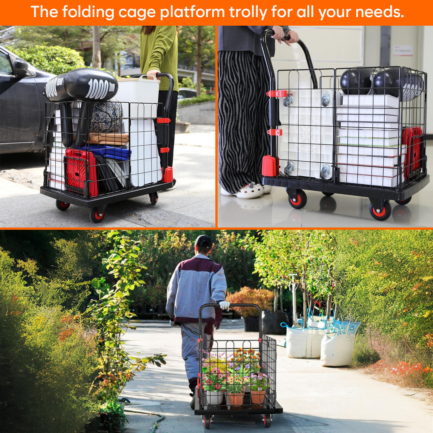 Corvids 300 Kg Platform Trolley with Basket Cage | Shop Online
