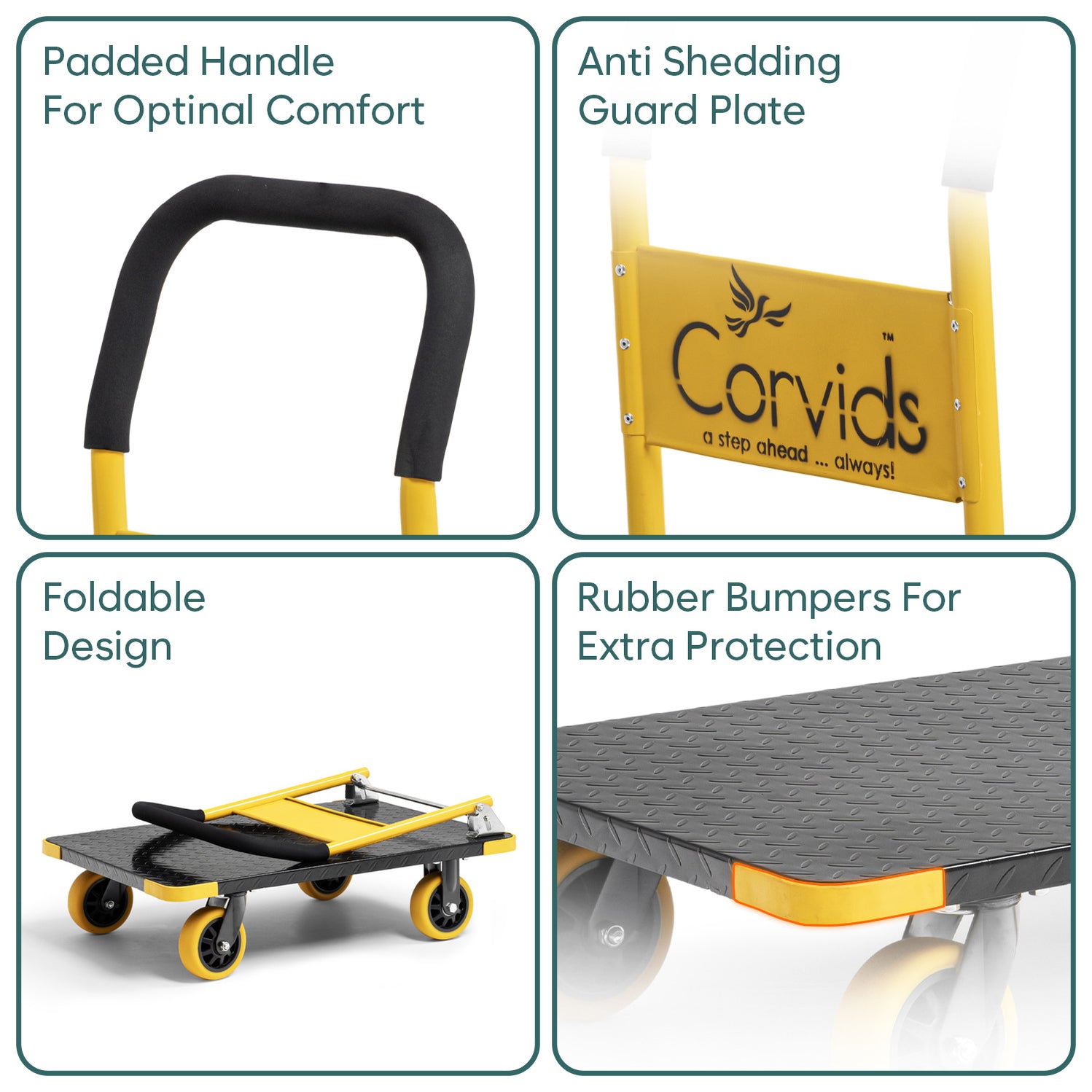 Buy 200 Kg Heavy-Duty Metal Platform Trolley Online