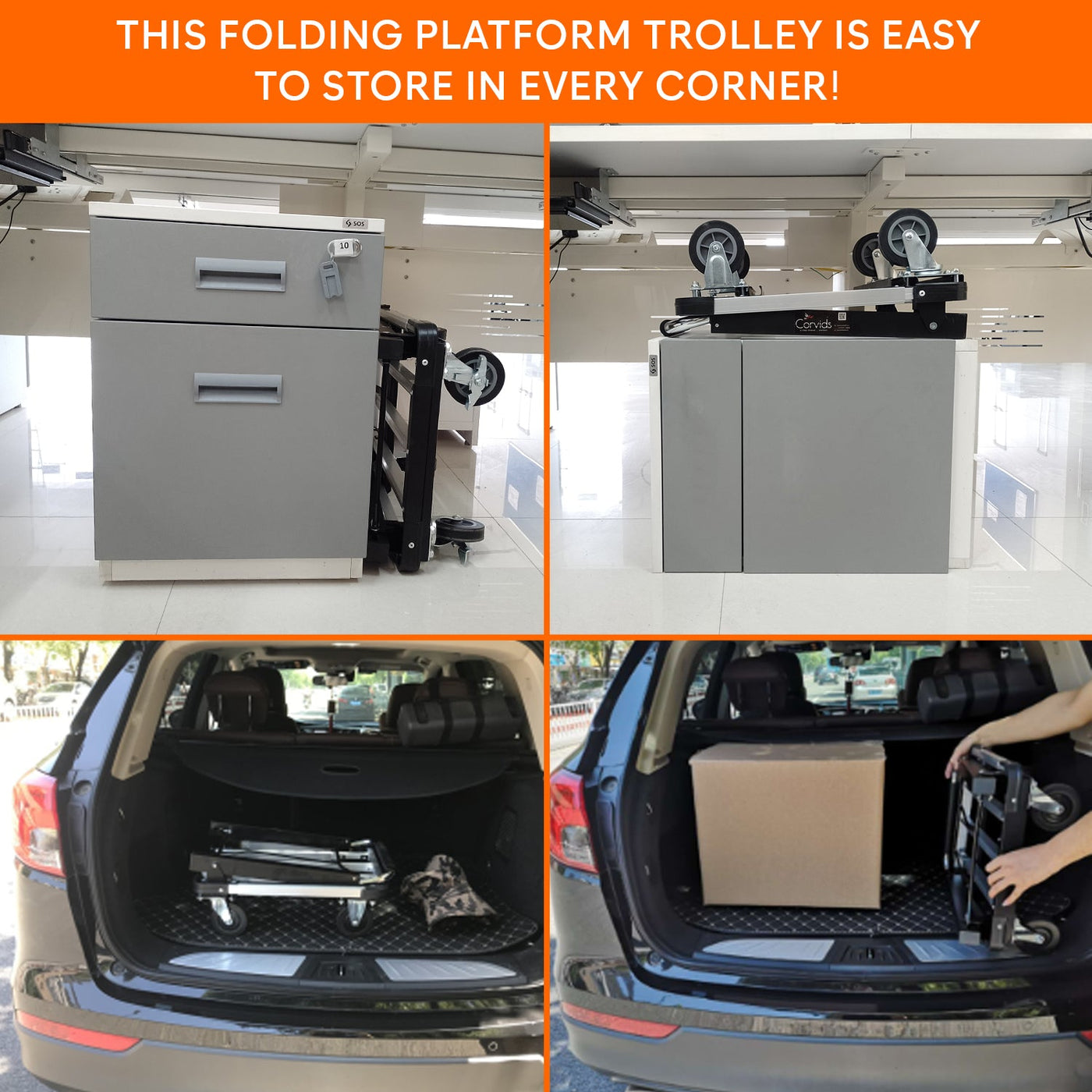 Buy 150 Kg Aluminium Extendable Hand Platform Trolley Online | Corvids ...